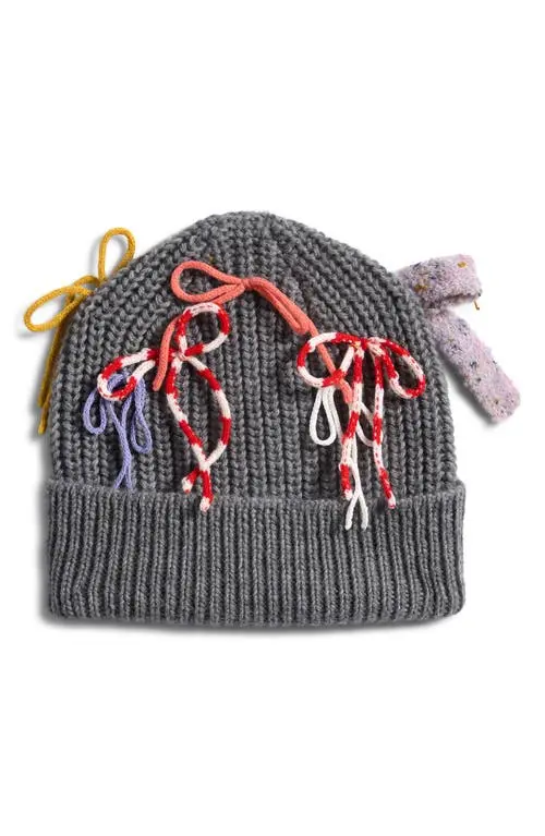 YANYAN Frosty Merino Wool Blend Beanie - Grey