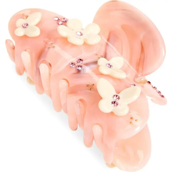 L. Erickson Janel Hair Claw - Pink/cream