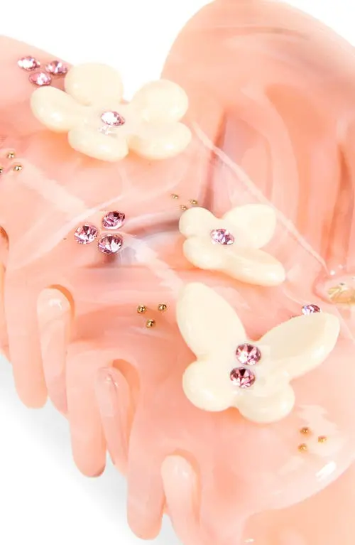 L. Erickson Janel Hair Claw - Pink/cream