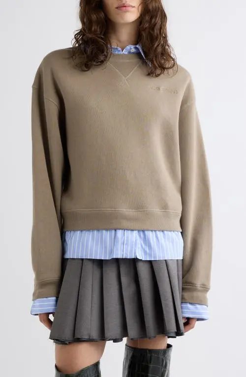 Acne Studios Finten C Organic Cotton Sweatshirt - Beige/blue