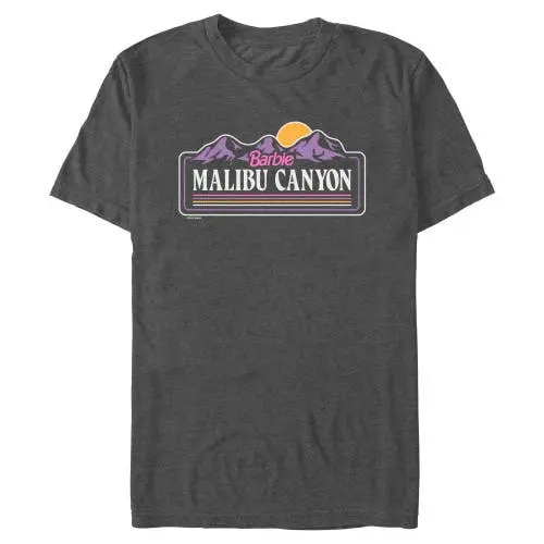 BARBIE Malibu Canyon Sign Short Sleeve Graphic T-shirt - Dark Heather