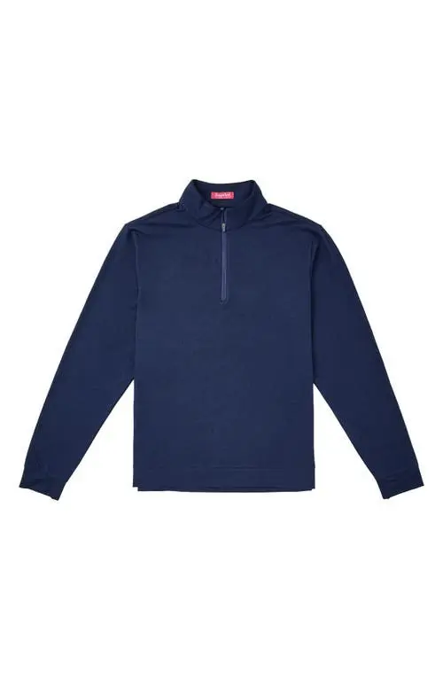 SUGARLOAF SOCIAL CLUB Classic Quarter-zip Pullover - Heather Navy