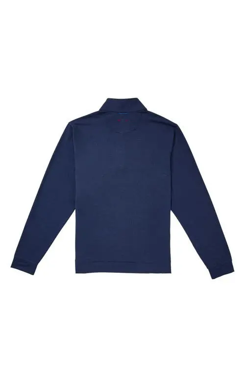 SUGARLOAF SOCIAL CLUB Classic Quarter-zip Pullover - Heather Navy