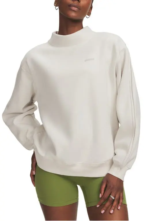 Under Armour Icon Sama Fleece Mock Neck Sweatshirt - Summit White