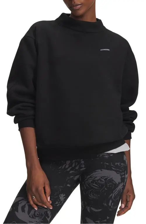 Under Armour Icon Sama Fleece Mock Neck Sweatshirt - Ultimate Black