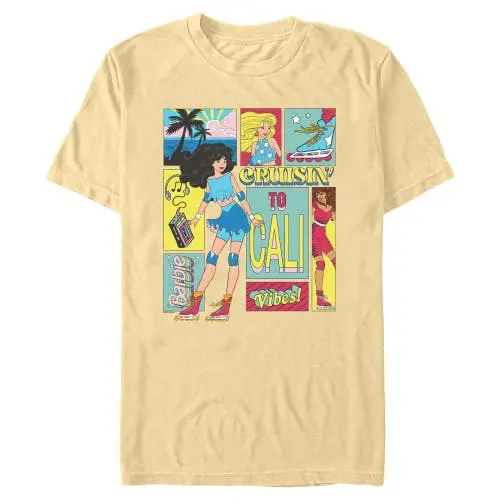 BARBIE Cruisin To Cali Vibes Short Sleeve Graphic T-shirt - Butter