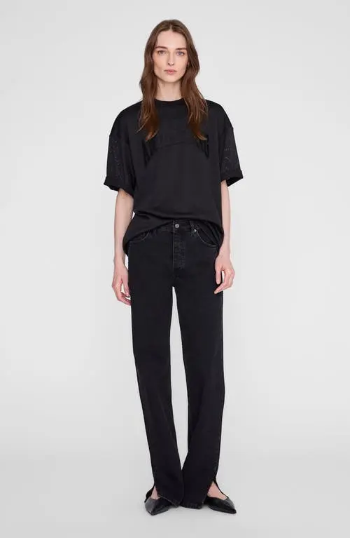 ANINE BING Nell Mesh Tee - Black