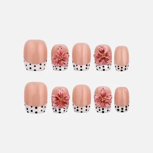 THE ONLY NAILS Bloom Polka Shortnail Set
