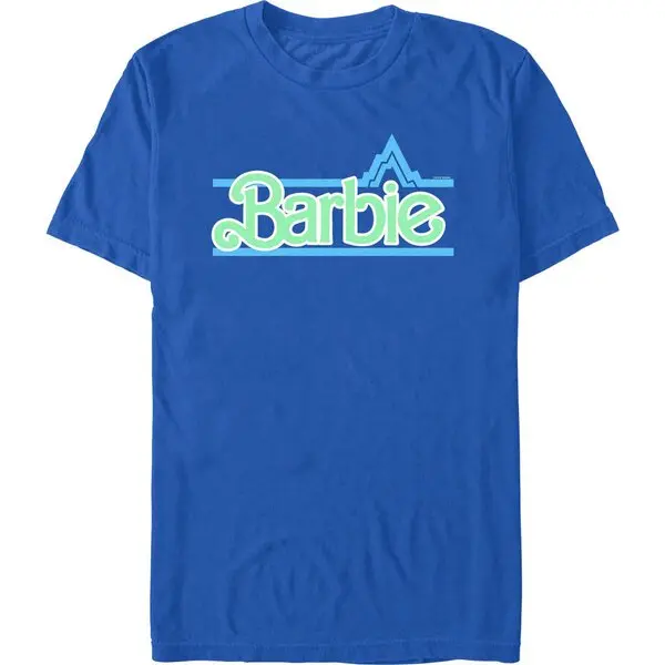 BARBIE Winter Mountains Logo Short Sleeve Graphic T-shirt - Royal Blue