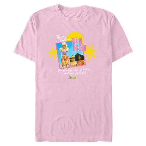 BARBIE California Fun In The Sun Short Sleeve Graphic T-shirt - Blossom