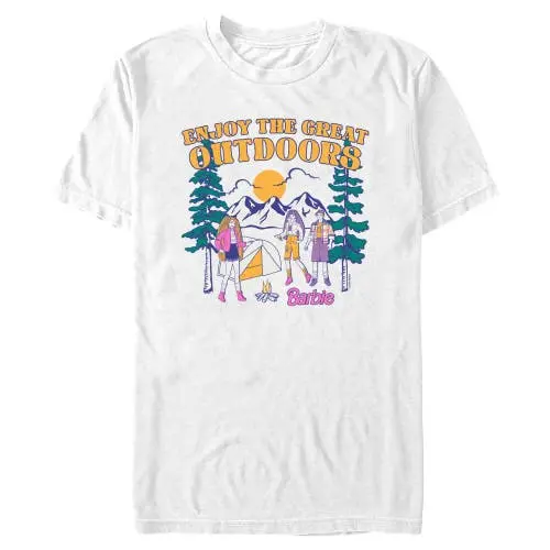 BARBIE Enjoy The Great Outdoors Short Sleeve Graphic T-shirt - White