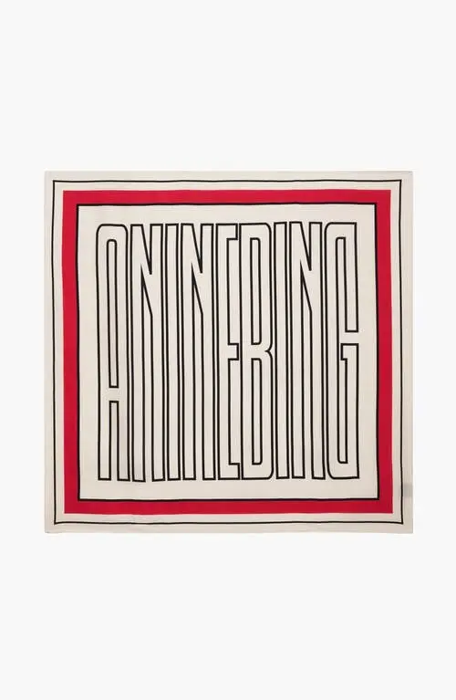 ANINE BING York Logo Scarf