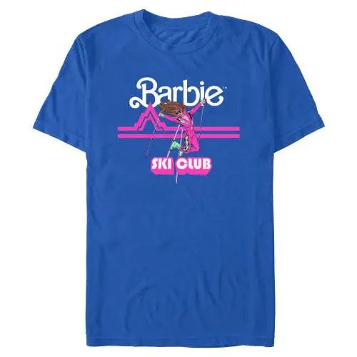 BARBIE Retro Suit Ski Club Short Sleeve Graphic T-shirt - Royal Blue