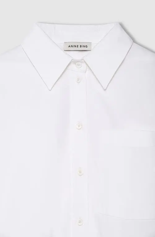 ANINE BING Scott Cropped Shirt