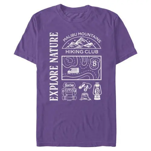 BARBIE Explore Nature And Malibu Mountains Short Sleeve Graphic T-shirt - Purple