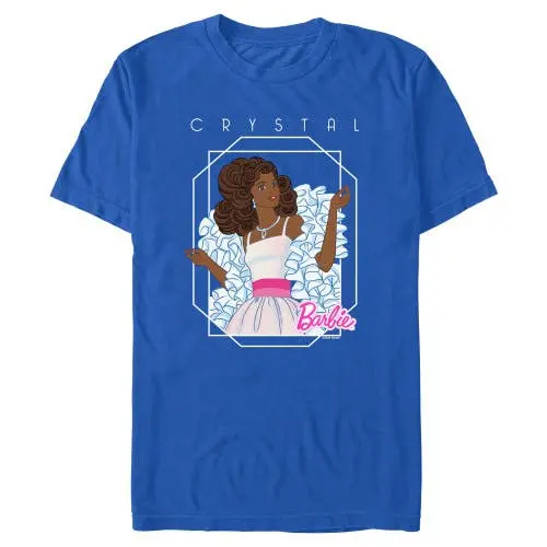 BARBIE Crystal Glamour Portrait Short Sleeve Graphic T-shirt - Royal Blue