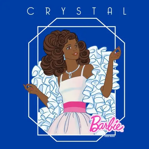 BARBIE Crystal Glamour Portrait Short Sleeve Graphic T-shirt - Royal Blue