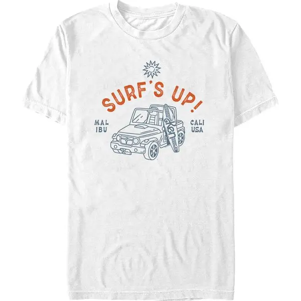 BARBIE Malibu Surf's Up Short Sleeve Graphic T-shirt - White