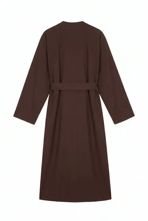 HOUSE OF SILK Lune Kaftan Robe - Brown