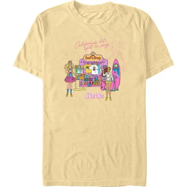 BARBIE California Hot Spot To Shop Short Sleeve Graphic T-shirt - Butter