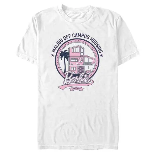 BARBIE Malibu Off Campus Housing Short Sleeve Graphic T-shirt - White