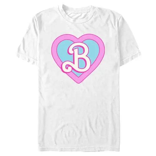 BARBIE B Is For Heart Logo Short Sleeve Graphic T-shirt - White