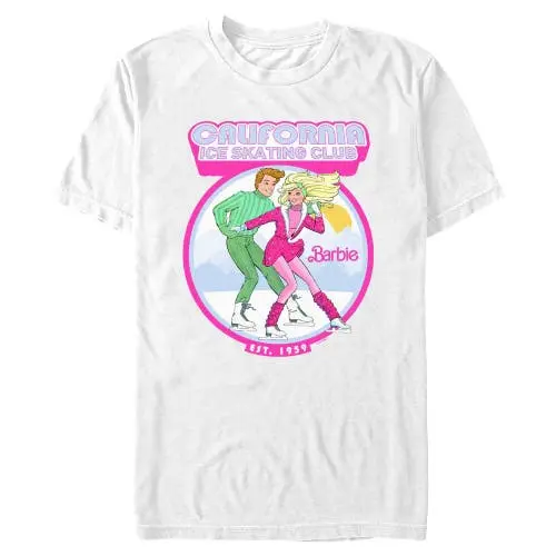 BARBIE California Ice Skating Club Short Sleeve Graphic T-shirt - White