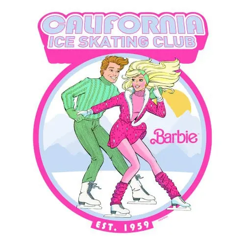 BARBIE California Ice Skating Club Short Sleeve Graphic T-shirt