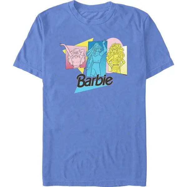 BARBIE Vintage Pop Art Portraits Short Sleeve Graphic T-shirt - Periwinkle