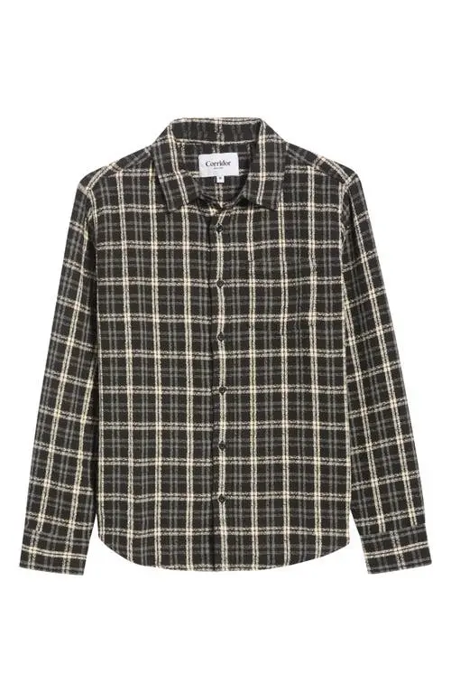 CORRIDOR Spacerock Long Sleeve Plaid Cotton Shirt