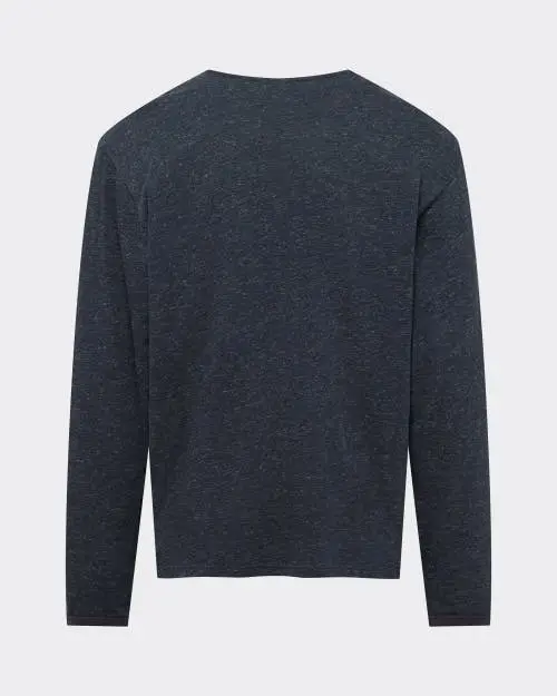 LE PERE Long Sleeve Waffle Henley