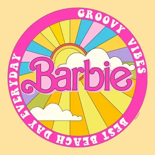 BARBIE Groovy Beach Day Vibes Short Sleeve Graphic T-shirt