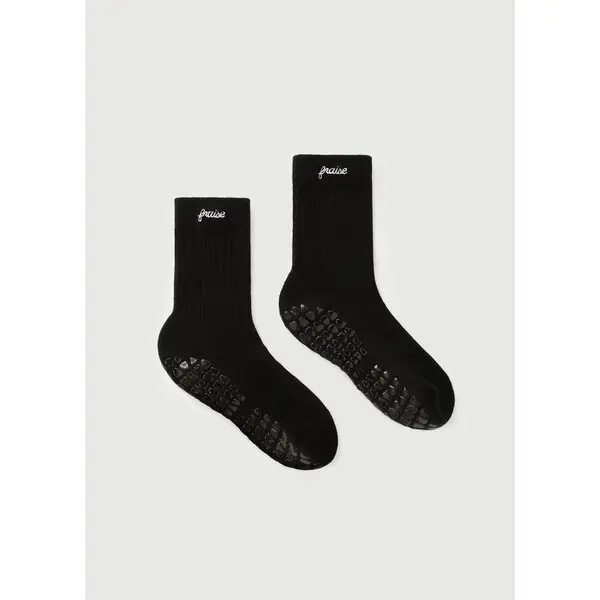FRAISE Script Grip Socks - Onyx