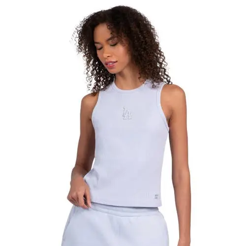STARTER Los Angeles Dodgers Pastels Ribbed Tank Top - Light Blue