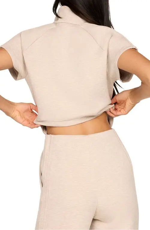 Spanx Pintuck Half Zip Jumpsuit