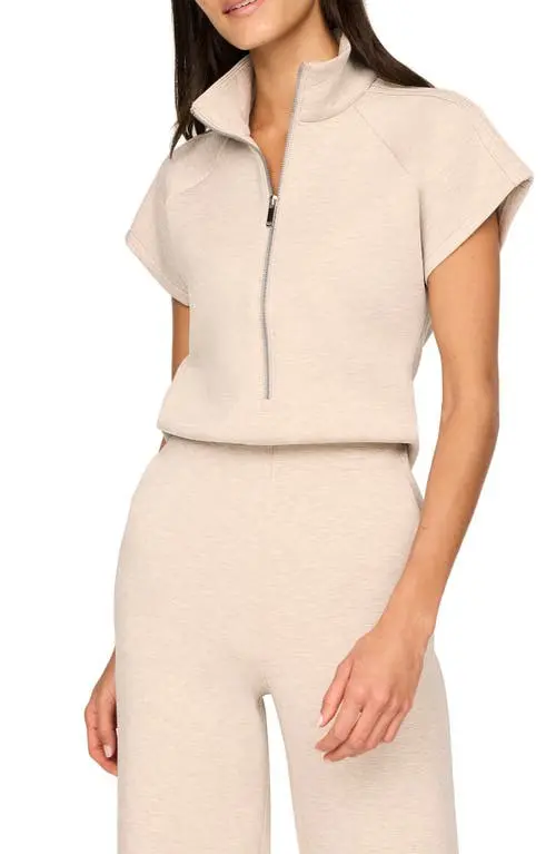 Spanx Pintuck Half Zip Jumpsuit