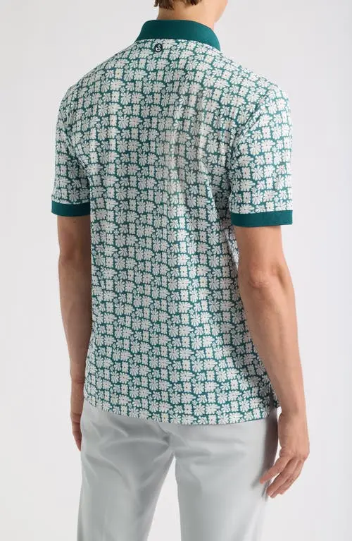 SWANNIES Sun Floral Piqué Performance Golf Polo