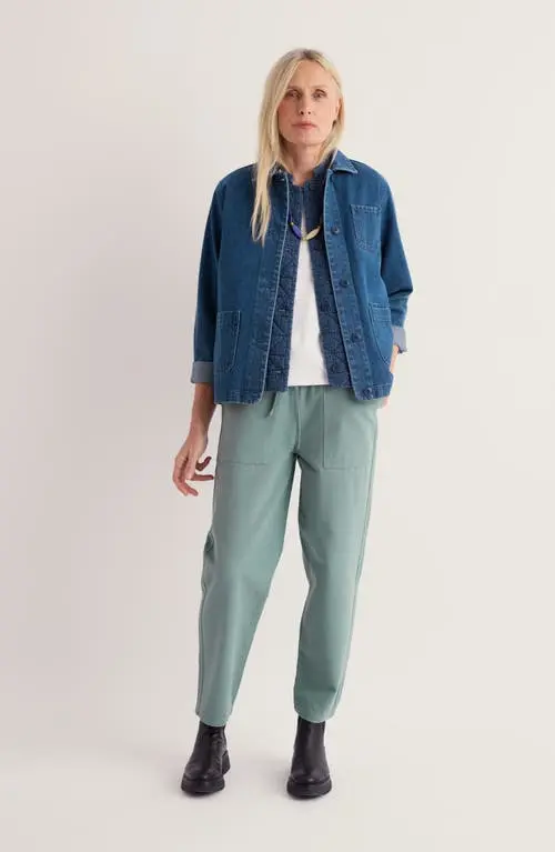 SEASALT CORNWALL Sholl Organic Cotton Crop Trousers - Lichen