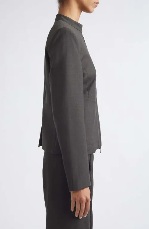 ST. AGNI Wool Blend Moto Jacket