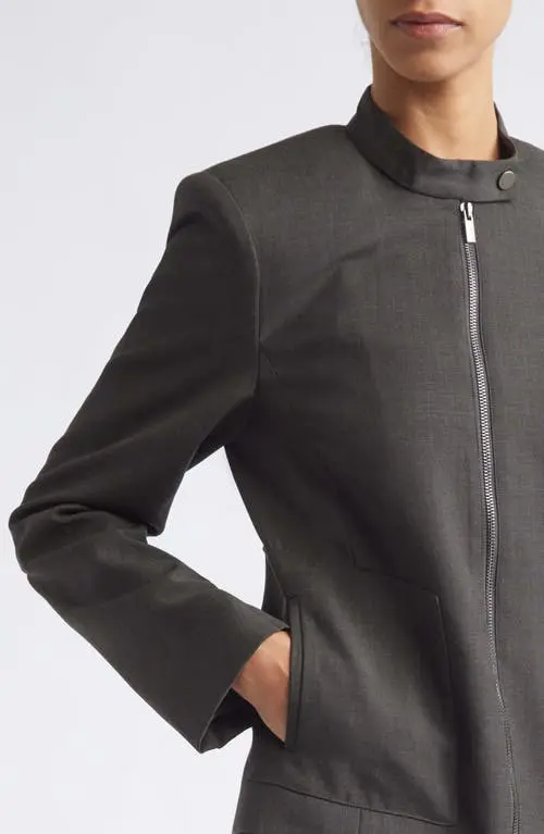 ST. AGNI Wool Blend Moto Jacket