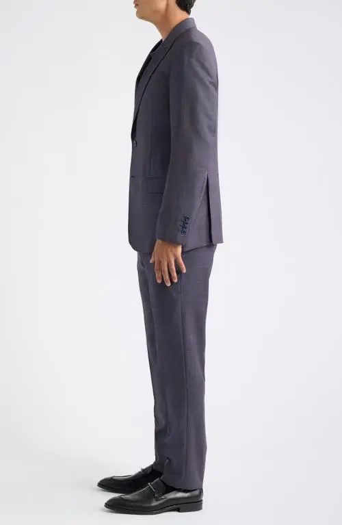 Emporio Armani G-line Purple Mélange Peak Lapel Virgin Wool Suit - Medium Purple