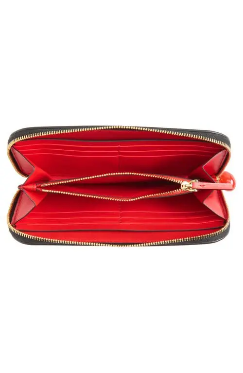 Givenchy Lucky Charms Printed Leather Zip Wallet - Black/beige