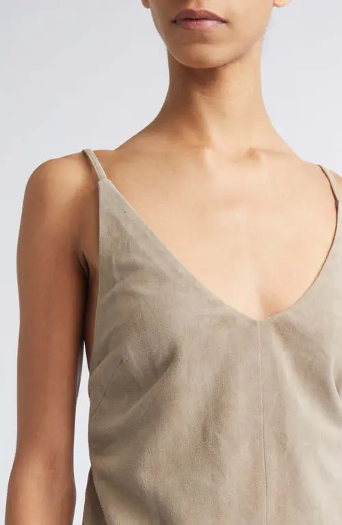 ST. AGNI Low Back Suede Tie Top