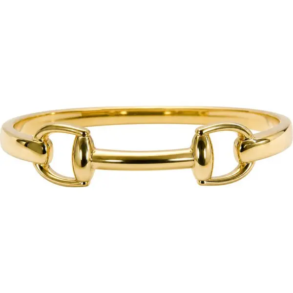 Argento Vivo Horse Bit Bangle Bracelet - Gold