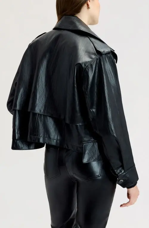 Sam Edelman Draped Faux Leather Jacket