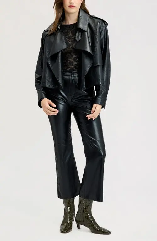 Sam Edelman Draped Faux Leather Jacket