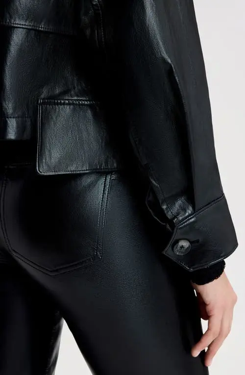 Sam Edelman Draped Faux Leather Jacket