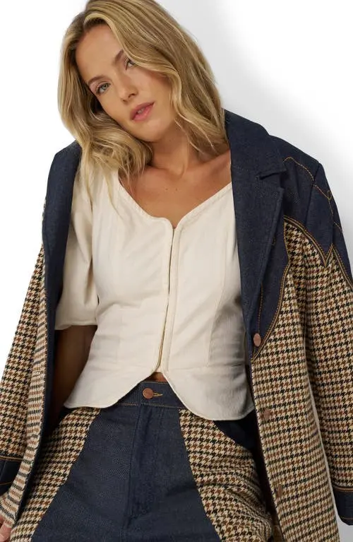 Wrangler Puff Sleeve Corset Top