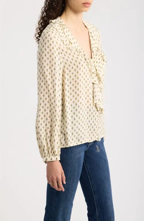 EMME Donare Ruffle V-neck Top