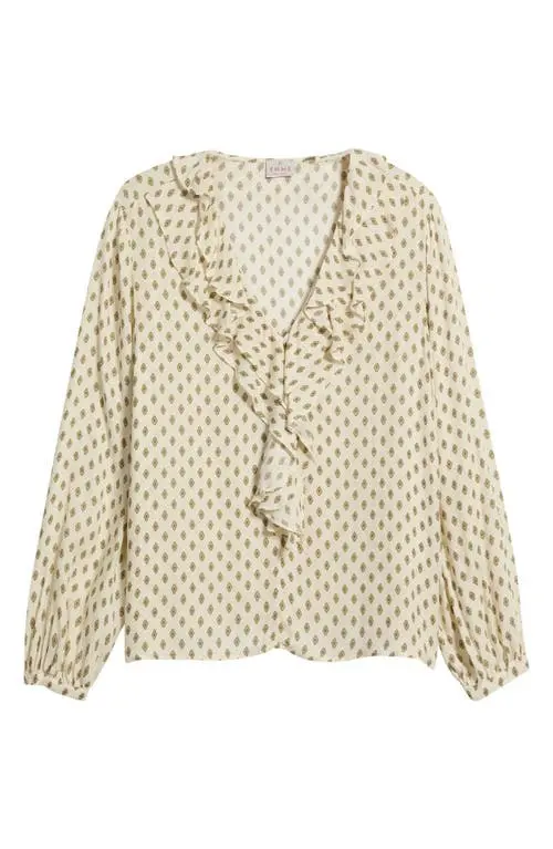 EMME Donare Ruffle V-neck Top